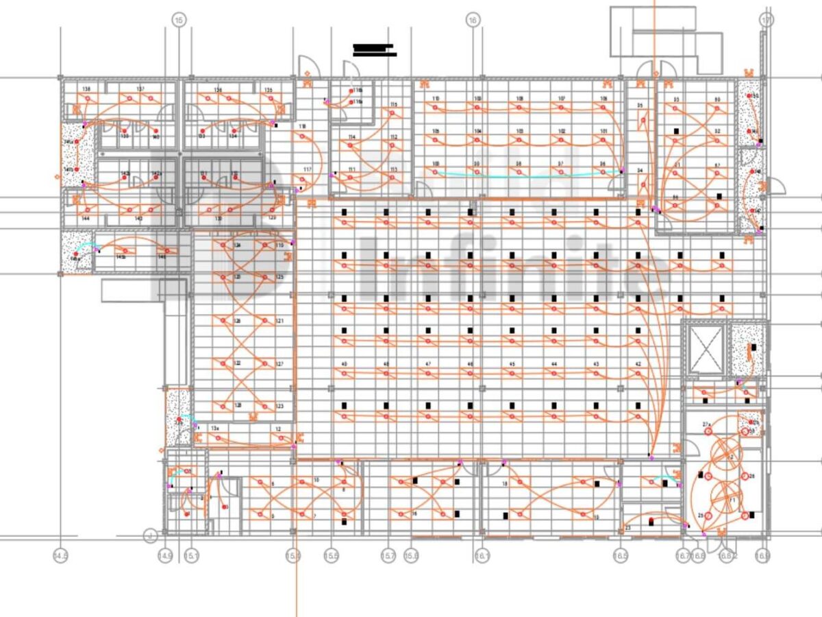 Electrical Installation Details With Riser Diagram Cad Drawing Details